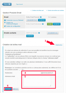 Comment créer une redirection ou un alias d'email ? - www.amen.fr