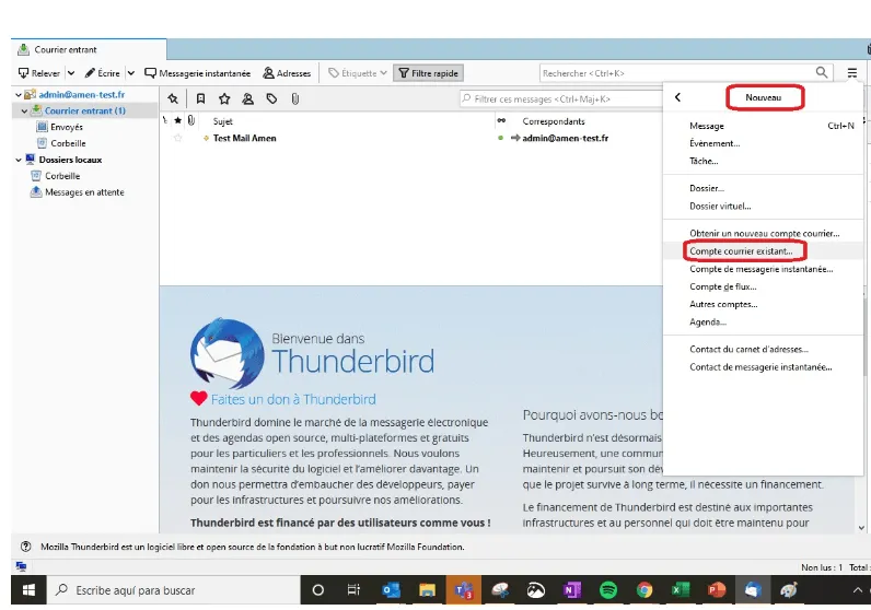 Configurer ses emails dans Thunderbird - www.amen.fr